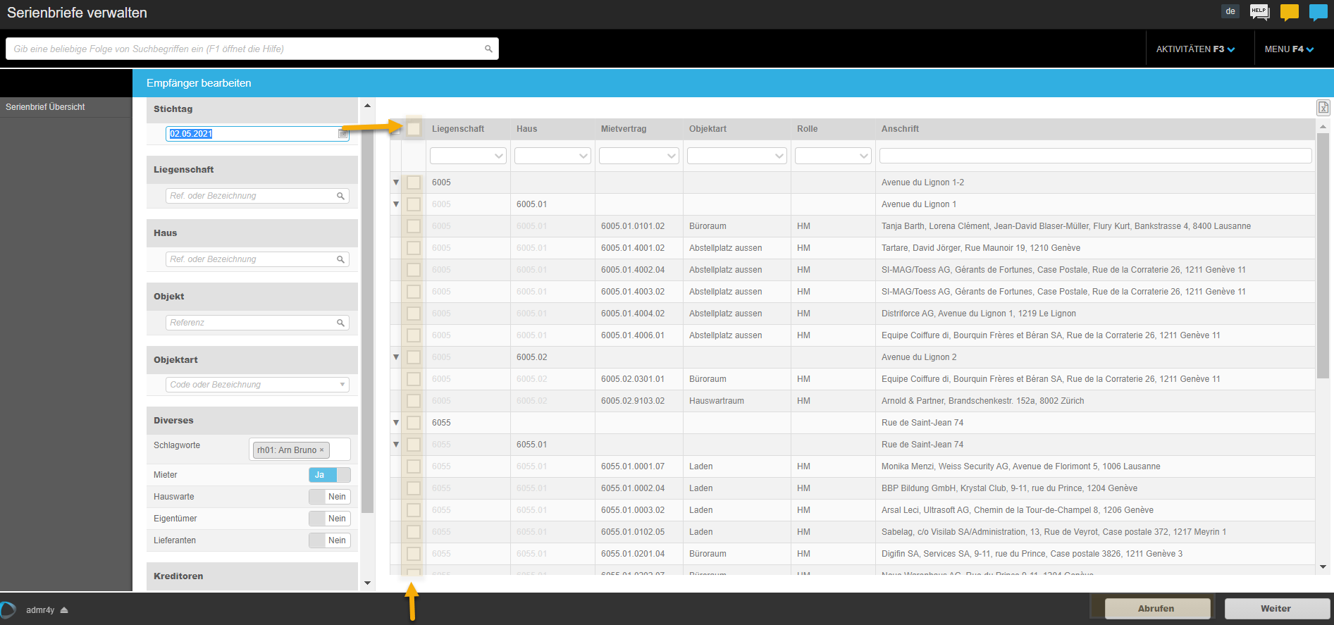 Briefe | GARAIO REM Helpcenter